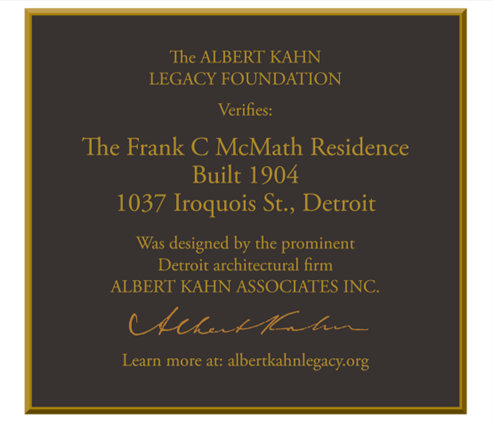 Plaque Program - Albert Kahn Legacy Foundation